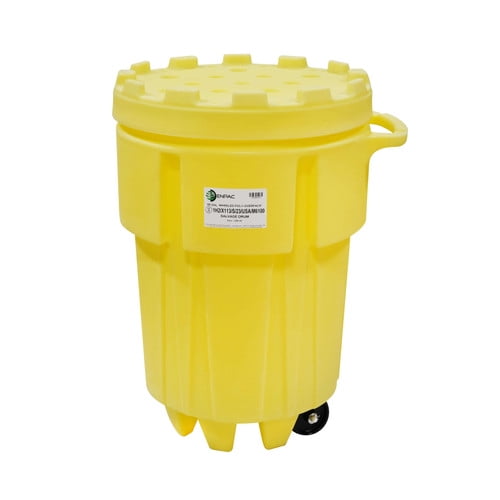 Enpac Poly-Overpack Salvage Drum, Yellow (95 Gallon Wheeled) - Walmart.com