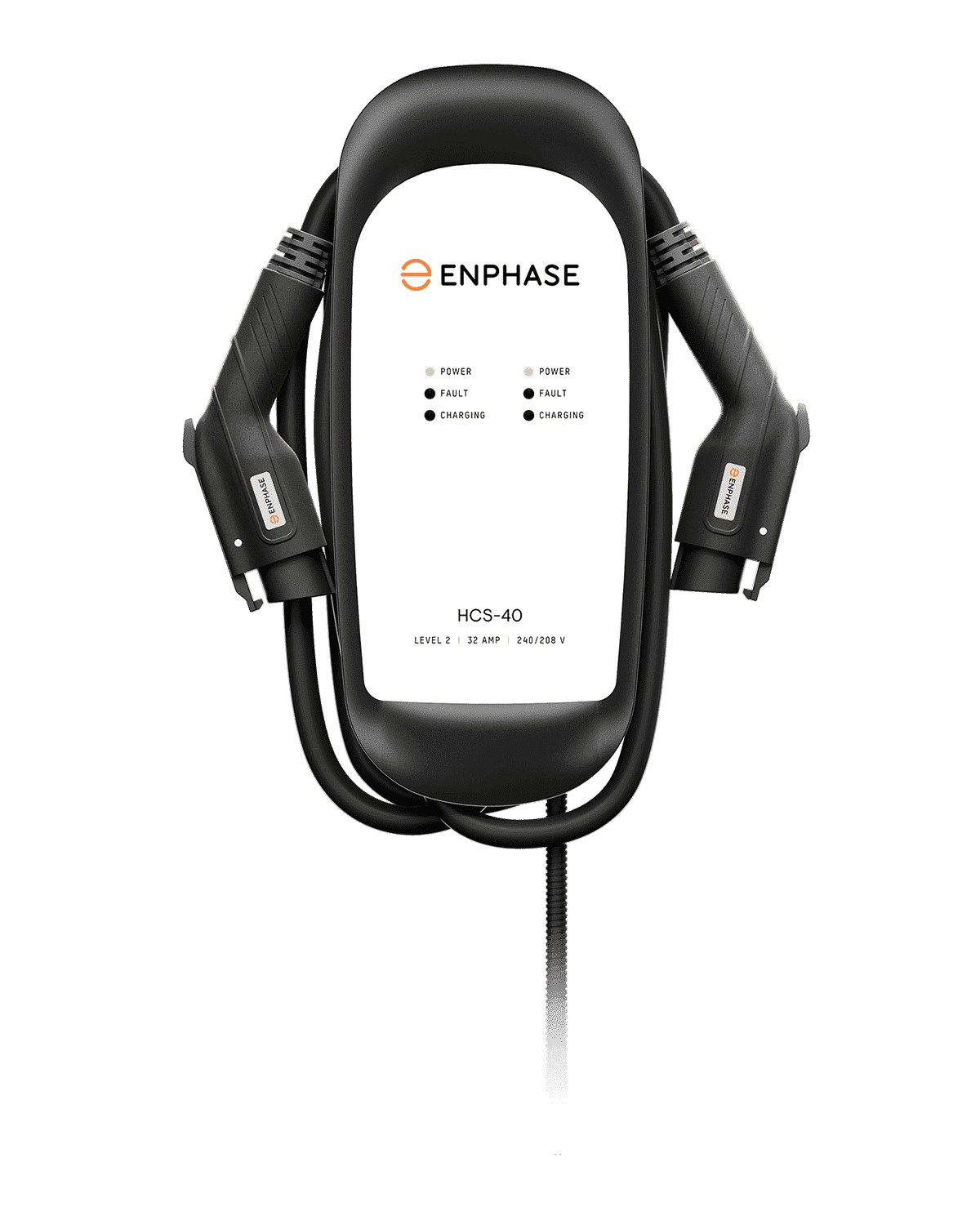 Enphase Level 2 Dual EV Charger, 32 Amp, 240v, Hardwired, 25ft Cables ...