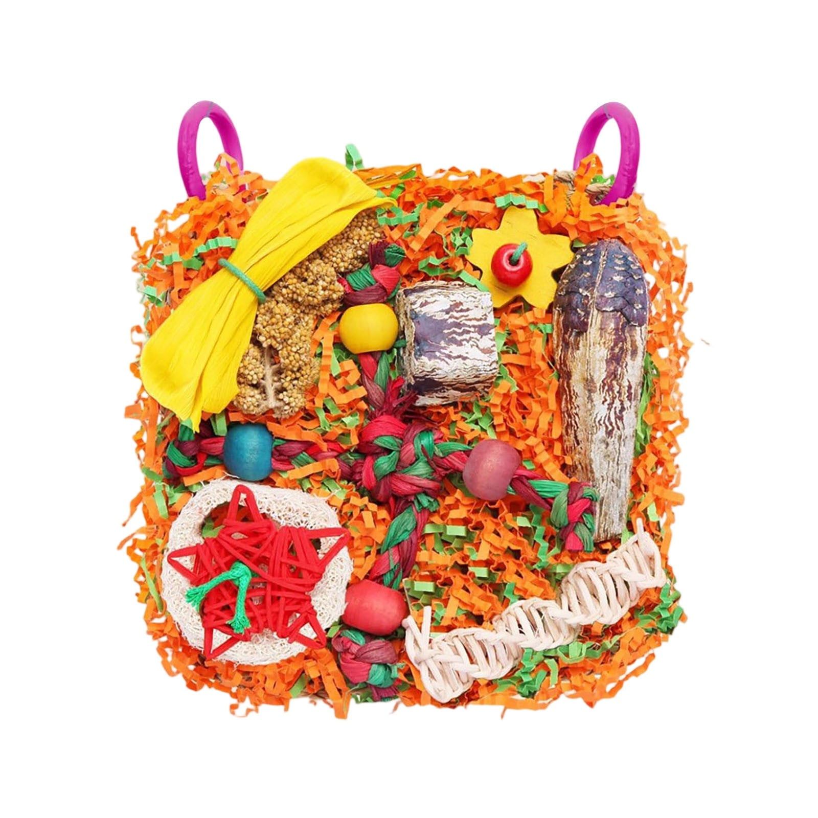 Enrichment Foraging Toy for Small Animals, Chewable Hanging Activity ...