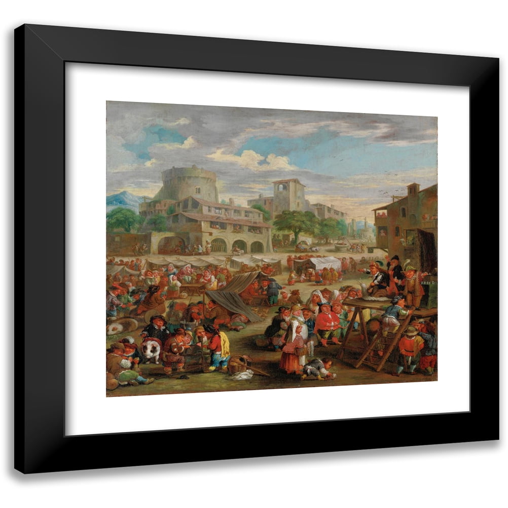 Enrico Albricci 22x20 Black Modern Framed Museum Art Print Titled ...