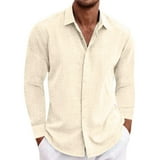 Enridrech Casual Stylish Shirt for Men Long Sleeve Top with Pockets ...