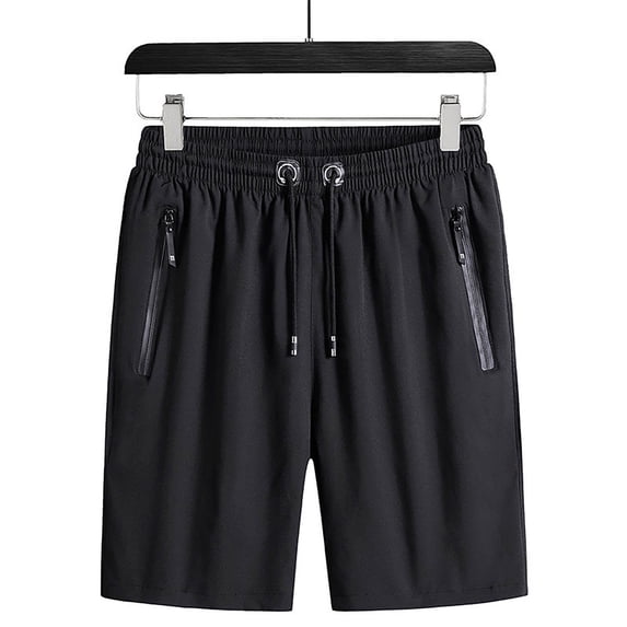 Enridrech Men's Big and Tall Shorts with Zipper Pockets Breathable ...