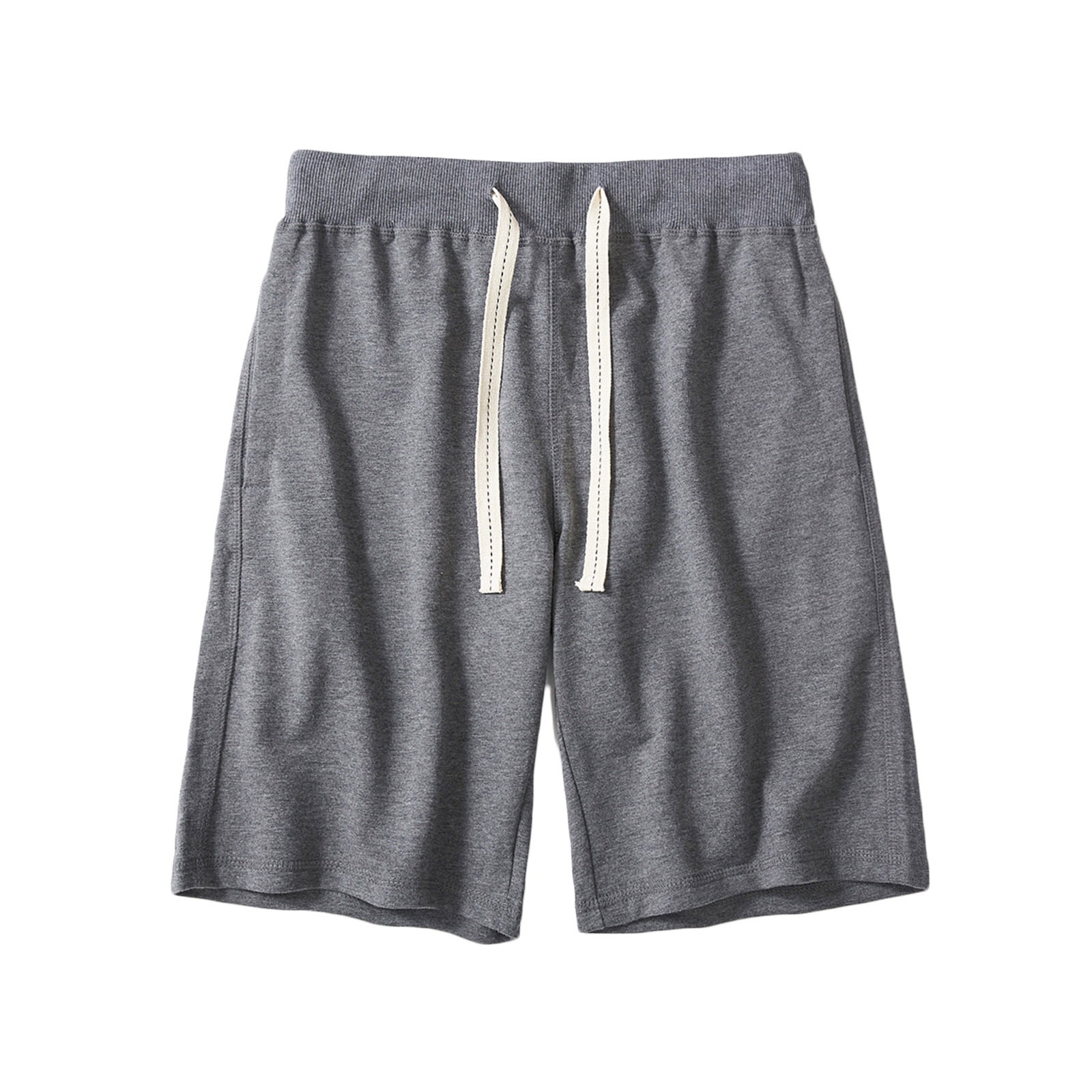 Enridrech Men's Soft Cotton Shorts with Pockets Drawstring Elastic ...