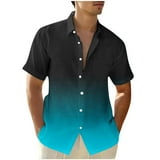 Enridrech Mens Big and Tall Shirts Casual Stylish Color Block Shirt ...