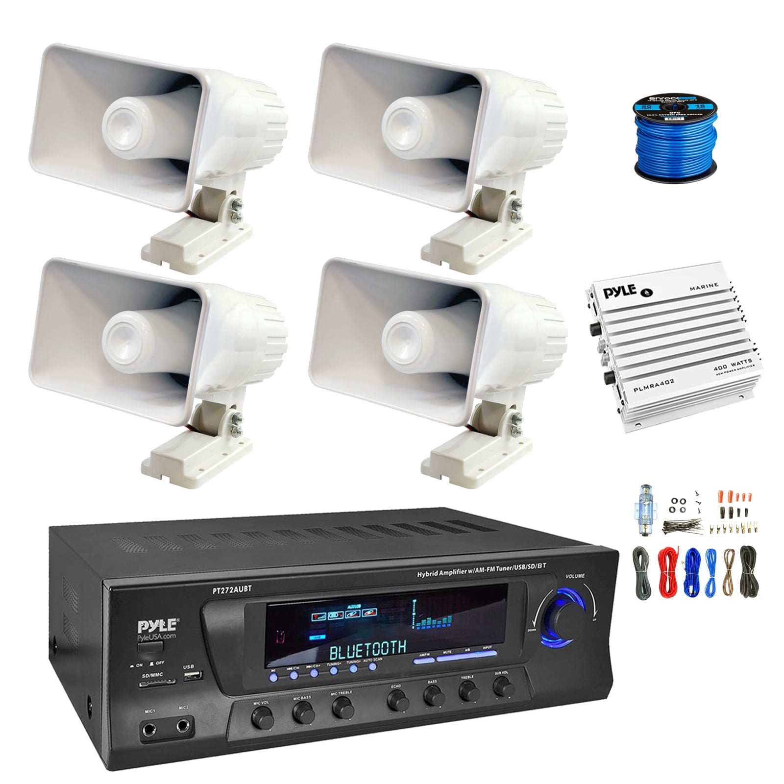 Enrock Home Theater 4-Channel 300W Bluetooth AM/FM Amplifier Receiver ...
