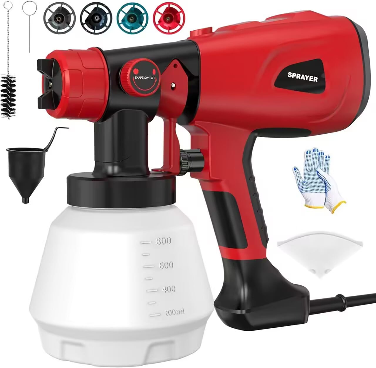 Enroslu Paint Sprayer 800W High Power Electric Spray Paint Gun with ...