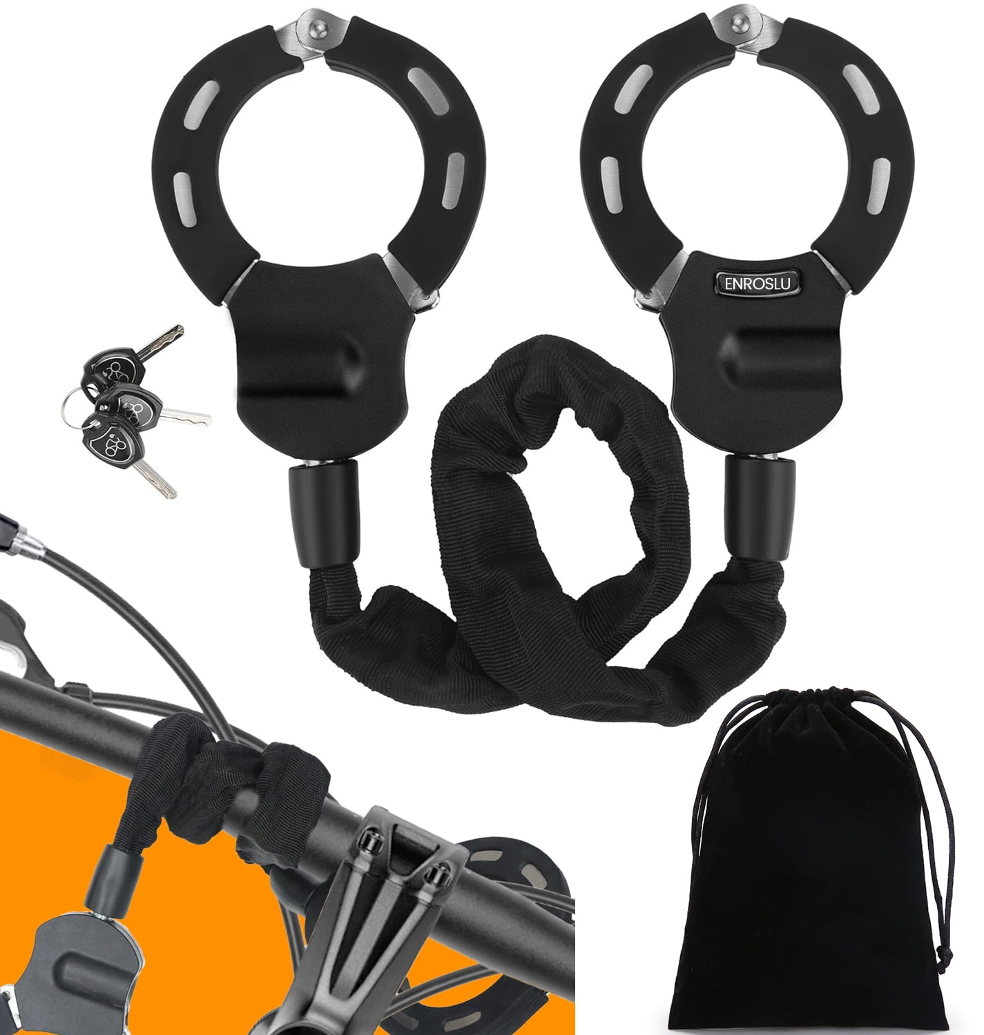 Enroslu Anti-Theft Scooter Chain Lock, Bike & Segway Lock, Electric ...