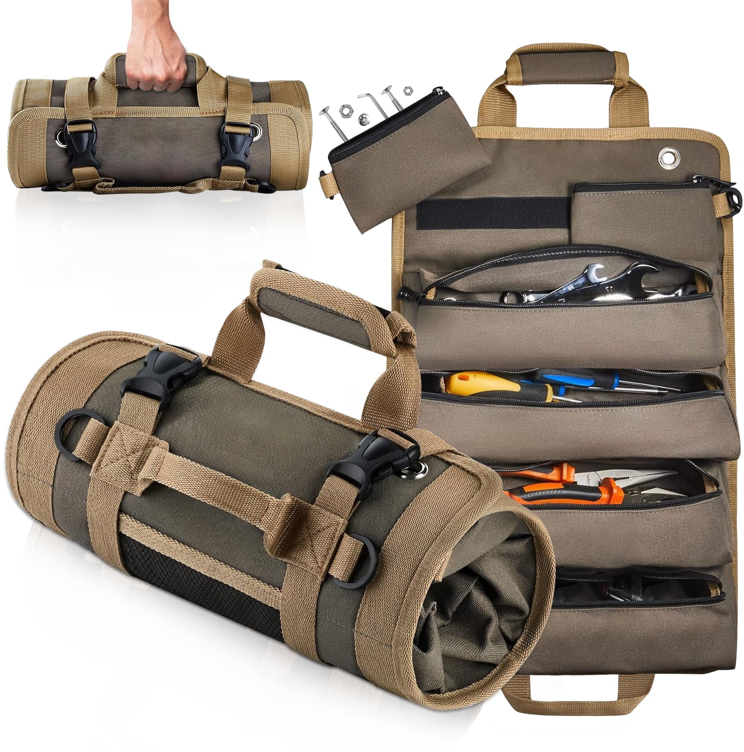 Customer reviews for Enroslu Tool Bag Roll Up, Heavy Duty Roll Up Tool Bag, Tool Roll Bag ...