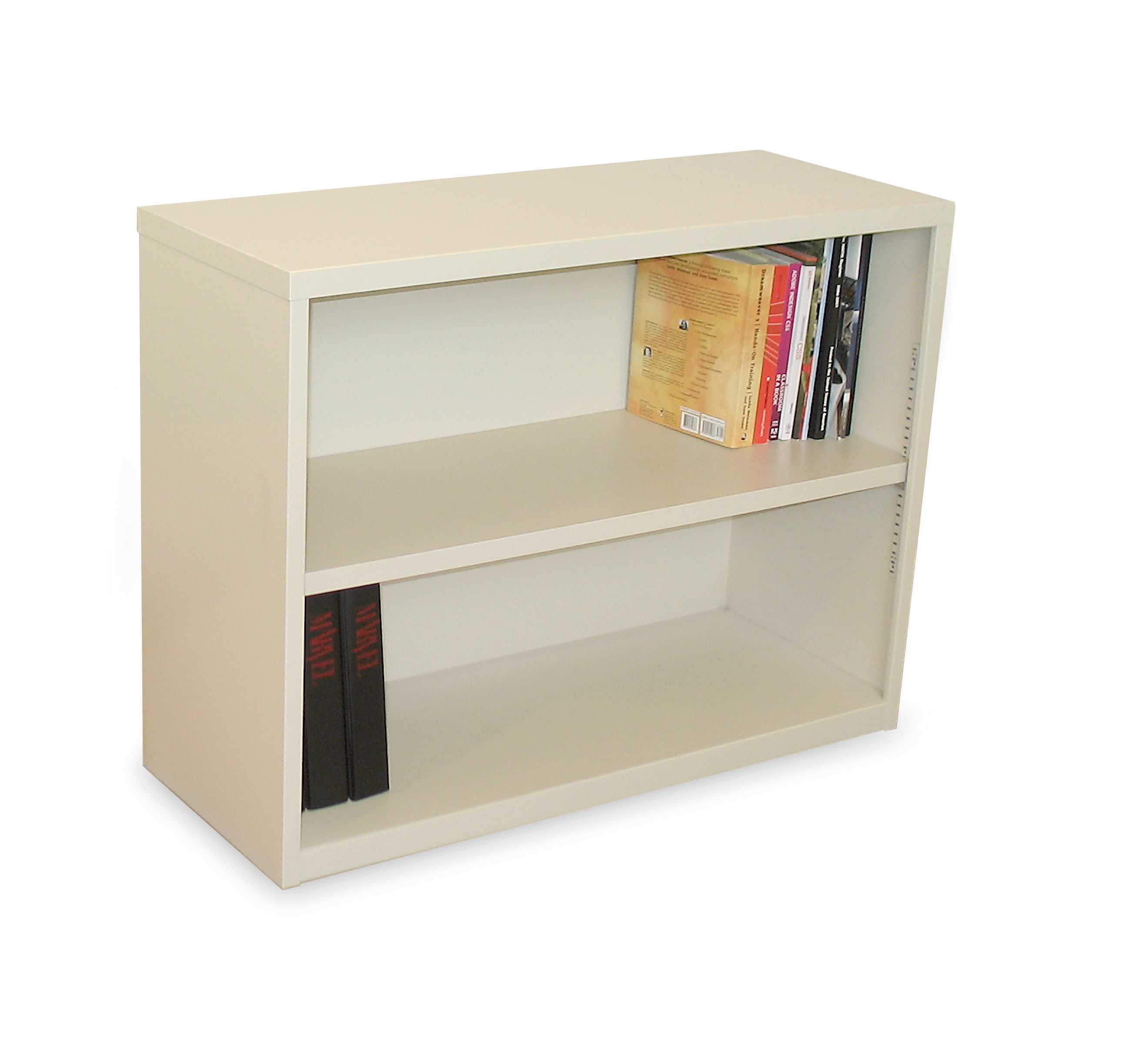 Ensemble Two Shelf Bookcase, 36W x 14D x 27H -Putty Finish - Walmart.com