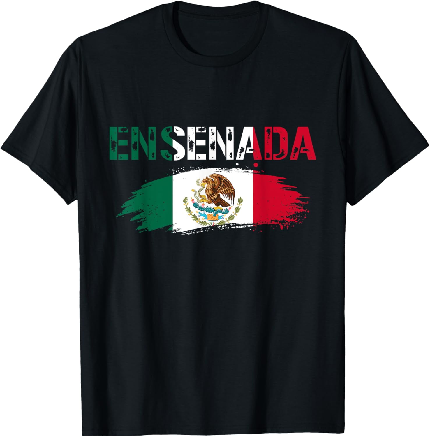 Ensenada Mexico Distressed Mexican Flag T-Shirt - Walmart.com