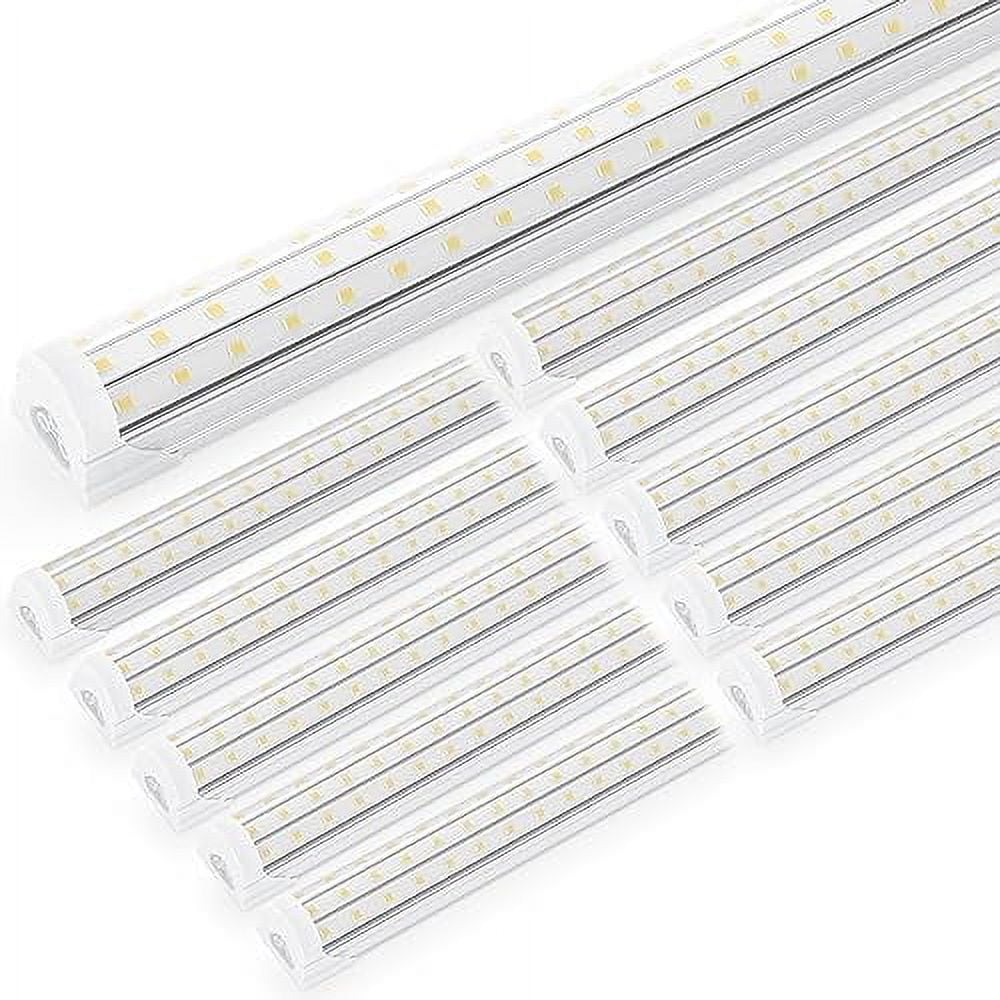 Ensenior 10 Pack 4 FT Led Shop Lights, 6000K Clear White, 5000LM Super ...