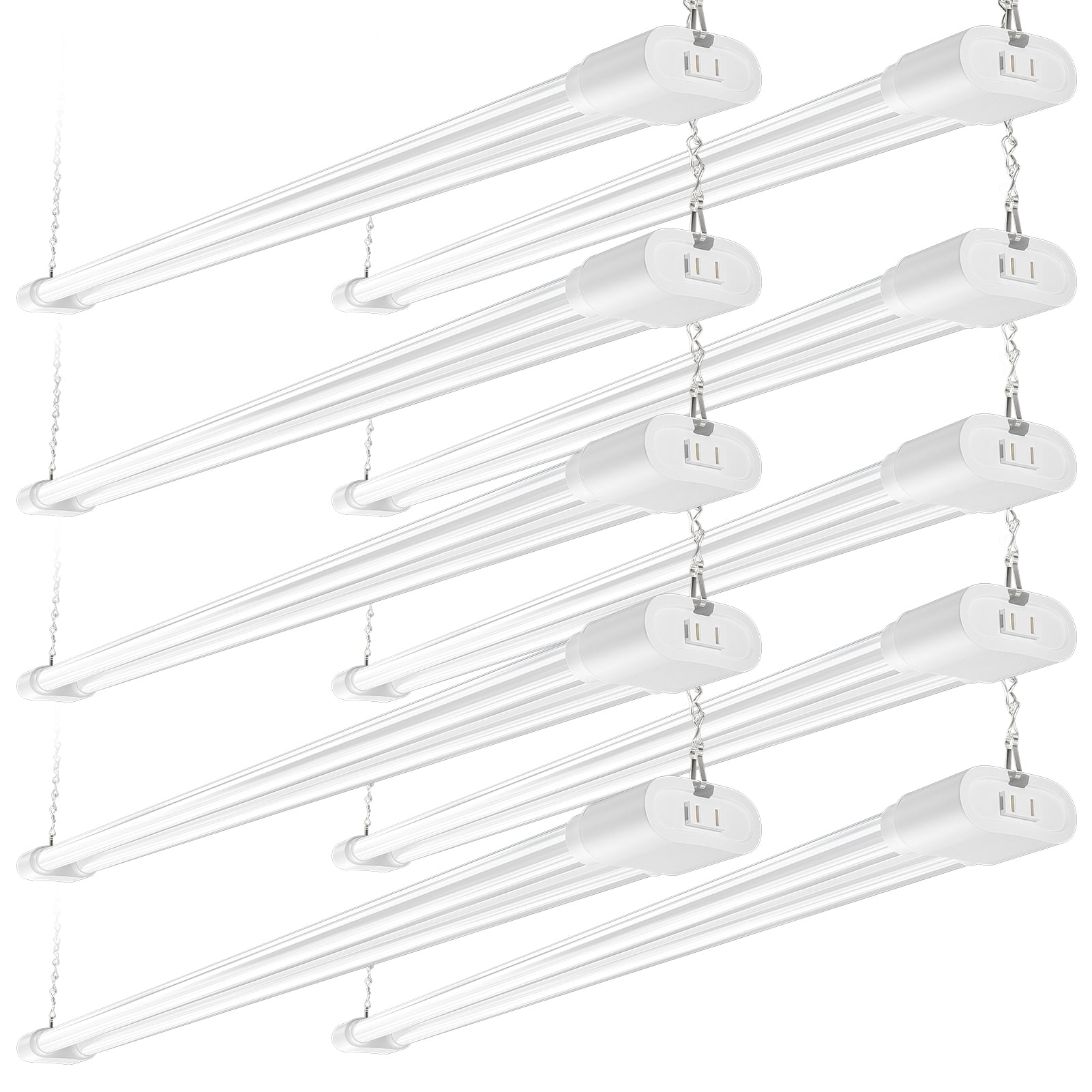 Ensenior 10 Pack Linkable Led Shop Light 4ft for Garage, 4400 High ...