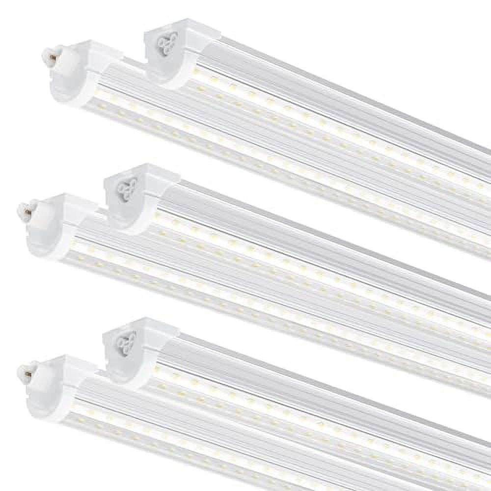 Ensenior 6 Pack 8 FT Led Shop Lights, 6000K Clear White, 10000LM Super ...