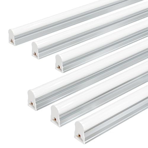 Ensenior 6-Pack T5 LED Shop Lights, 2FT 1000LM 6500K Super Bright White ...