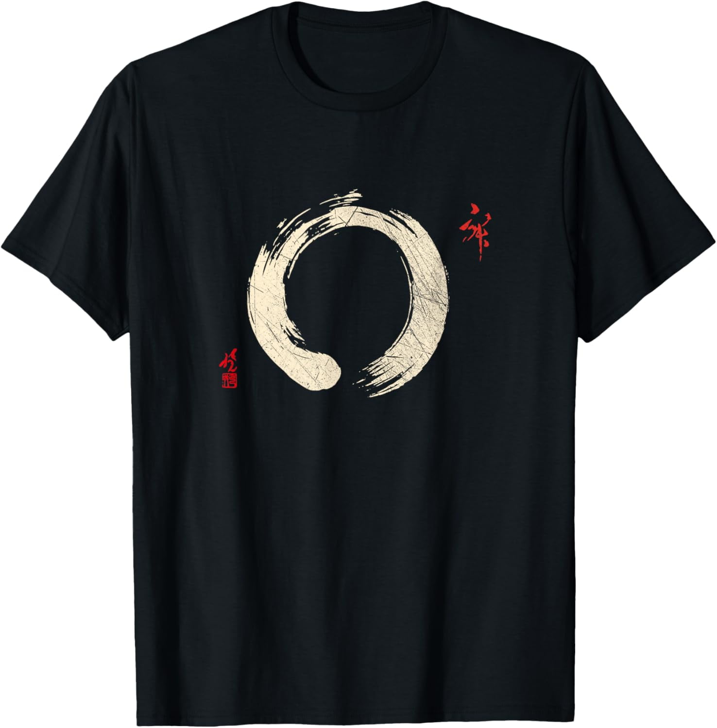 Enso Circle Goa Karma Om T-ShirtMen's and women's gift, black and white T-shirt, size: Extra ...