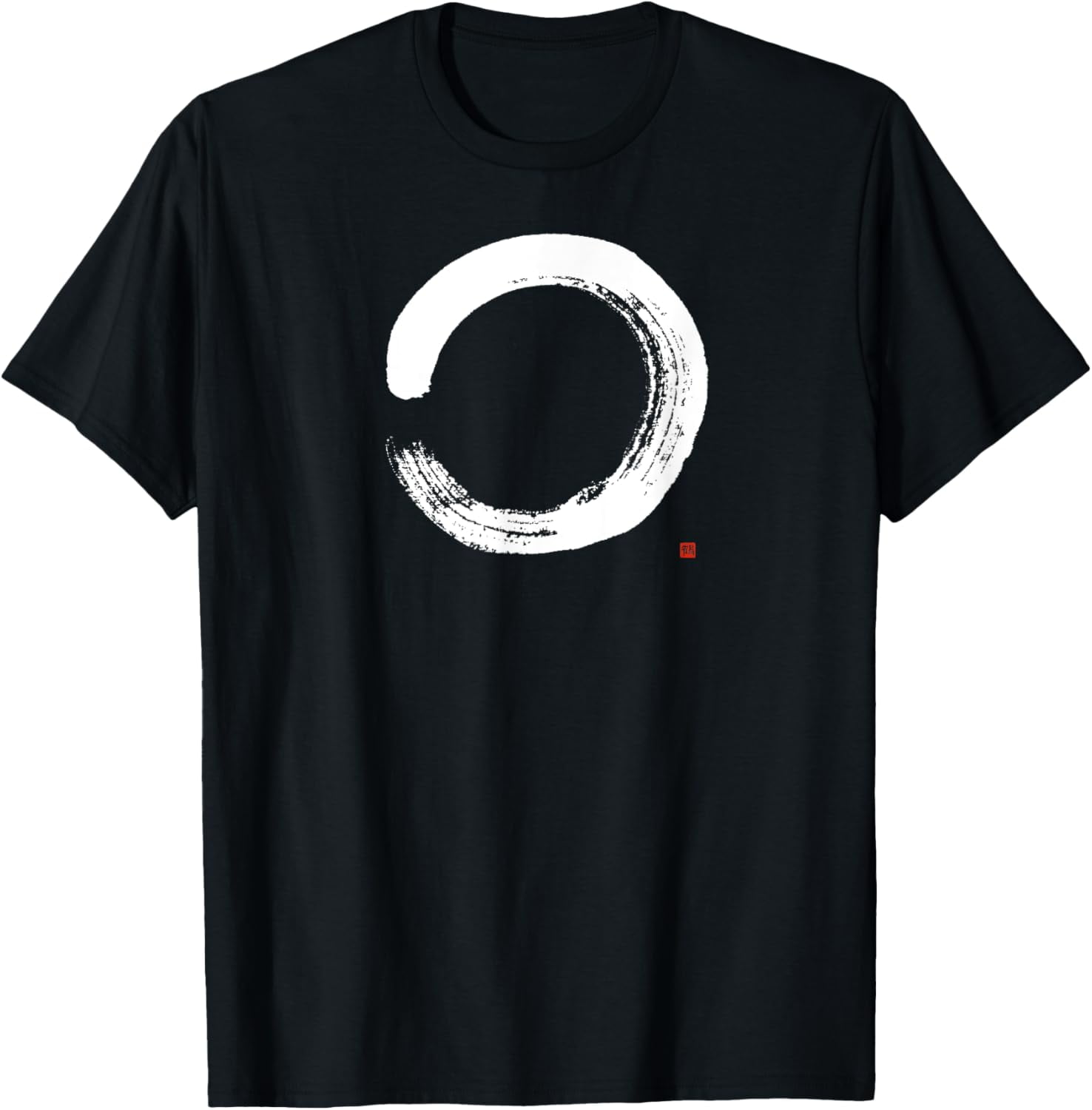 Enso Circle T-shirt: Artistic Japanese Zen Enso PaintingMen's and women's gift, black and white ...