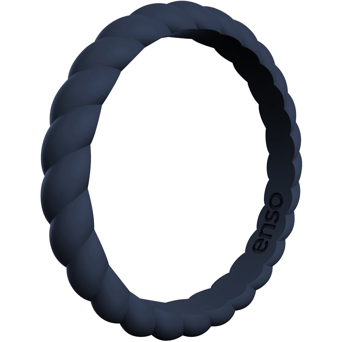 Enso Rings Braided Stackables Silicone Ring - Midnight Blue - 11 ...
