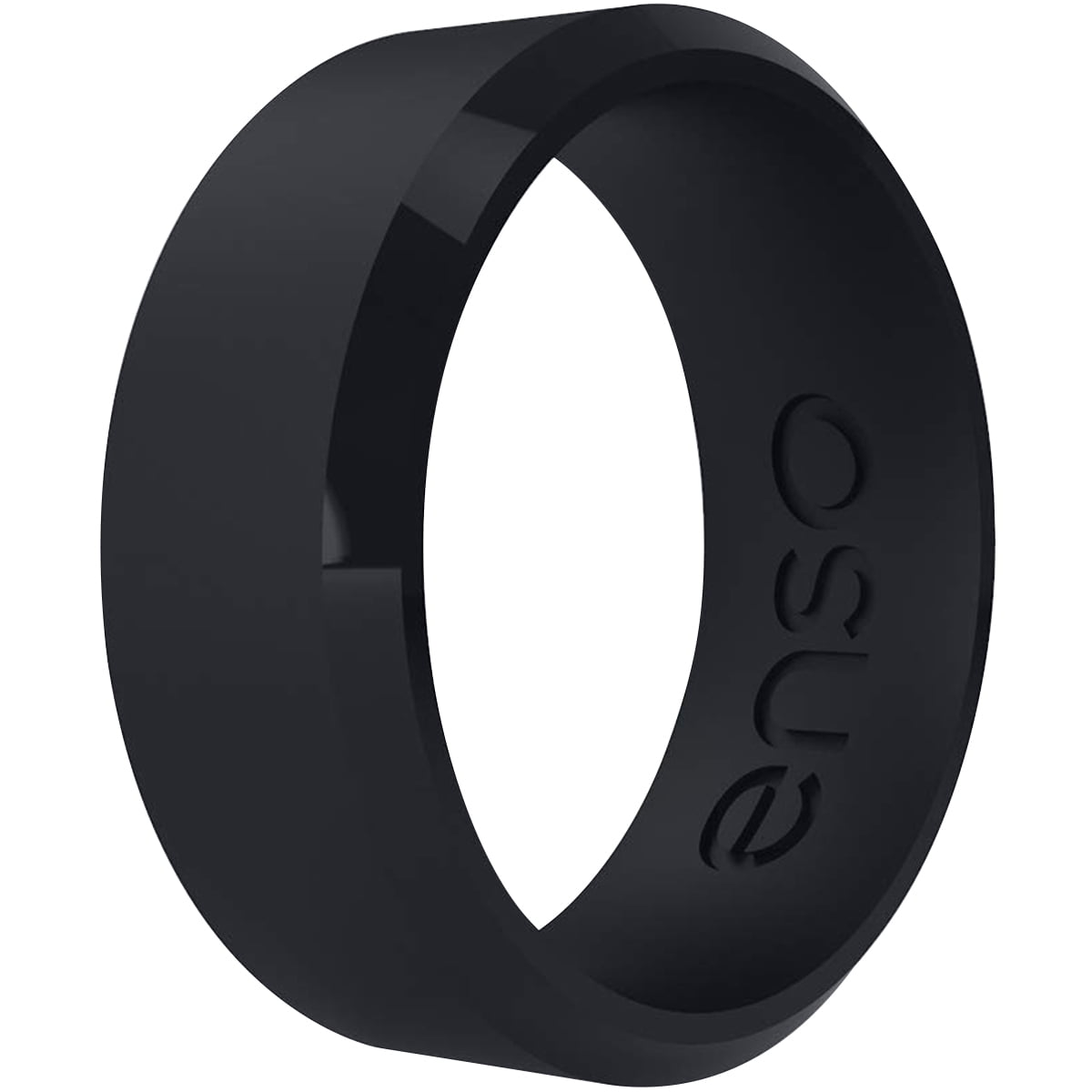 Enso Rings Classic Bevel Series Silicone Ring - Obsidian - 8 - Walmart.com
