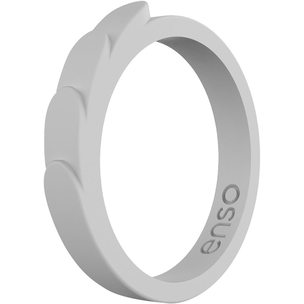 Enso Rings Feather Series Silicone Ring - 3 - Misty Gray - Walmart.com
