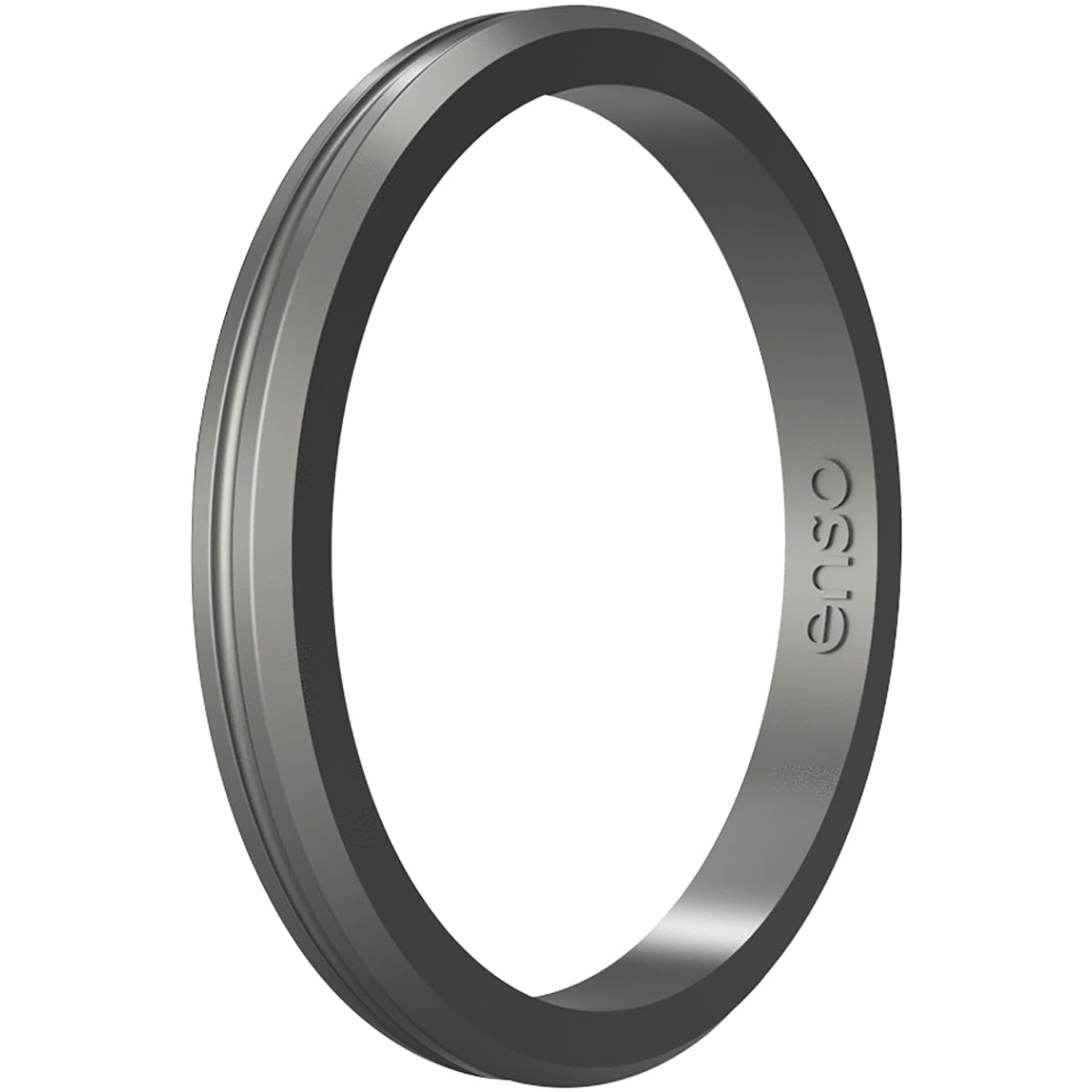 Enso Rings Halo Contour Elements Series Silicone Ring - 12 - Platinum ...