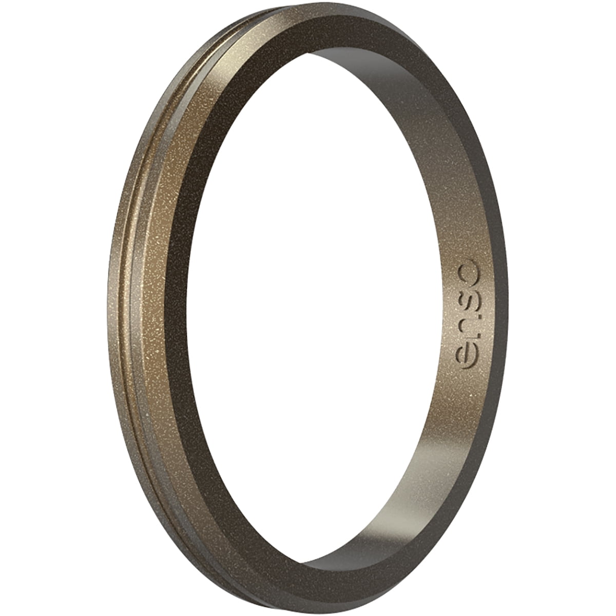 Enso Rings Halo Contour Elements Series Silicone Ring - 3 - Meteorite ...