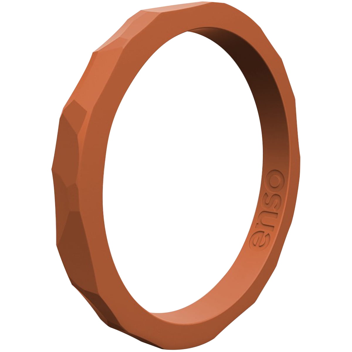 Enso Rings Hammered Stackables Silicone Ring - Burnt Orange - 11 ...
