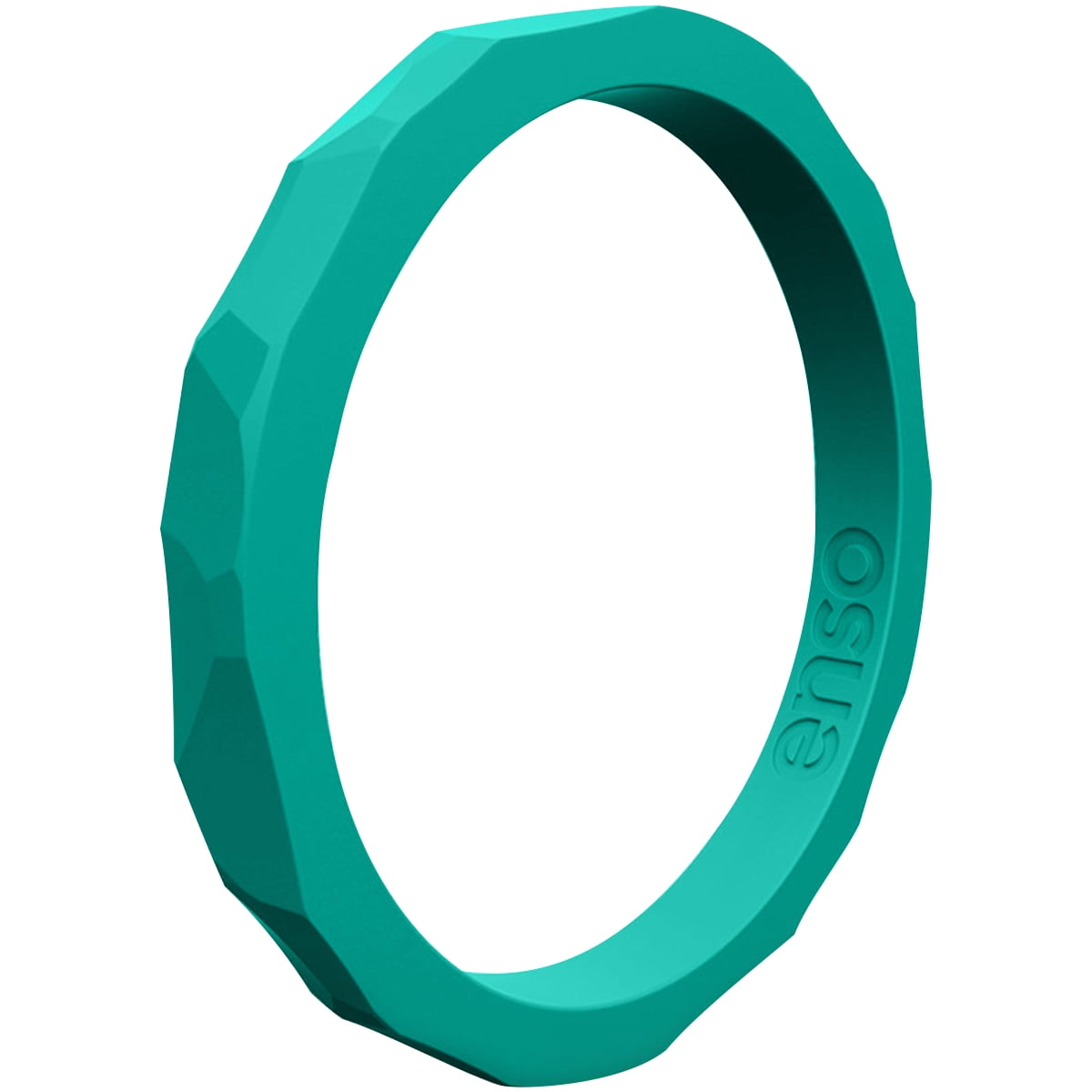 Enso Rings Hammered Stackables Silicone Ring - Caribbean - 12 - Walmart.com