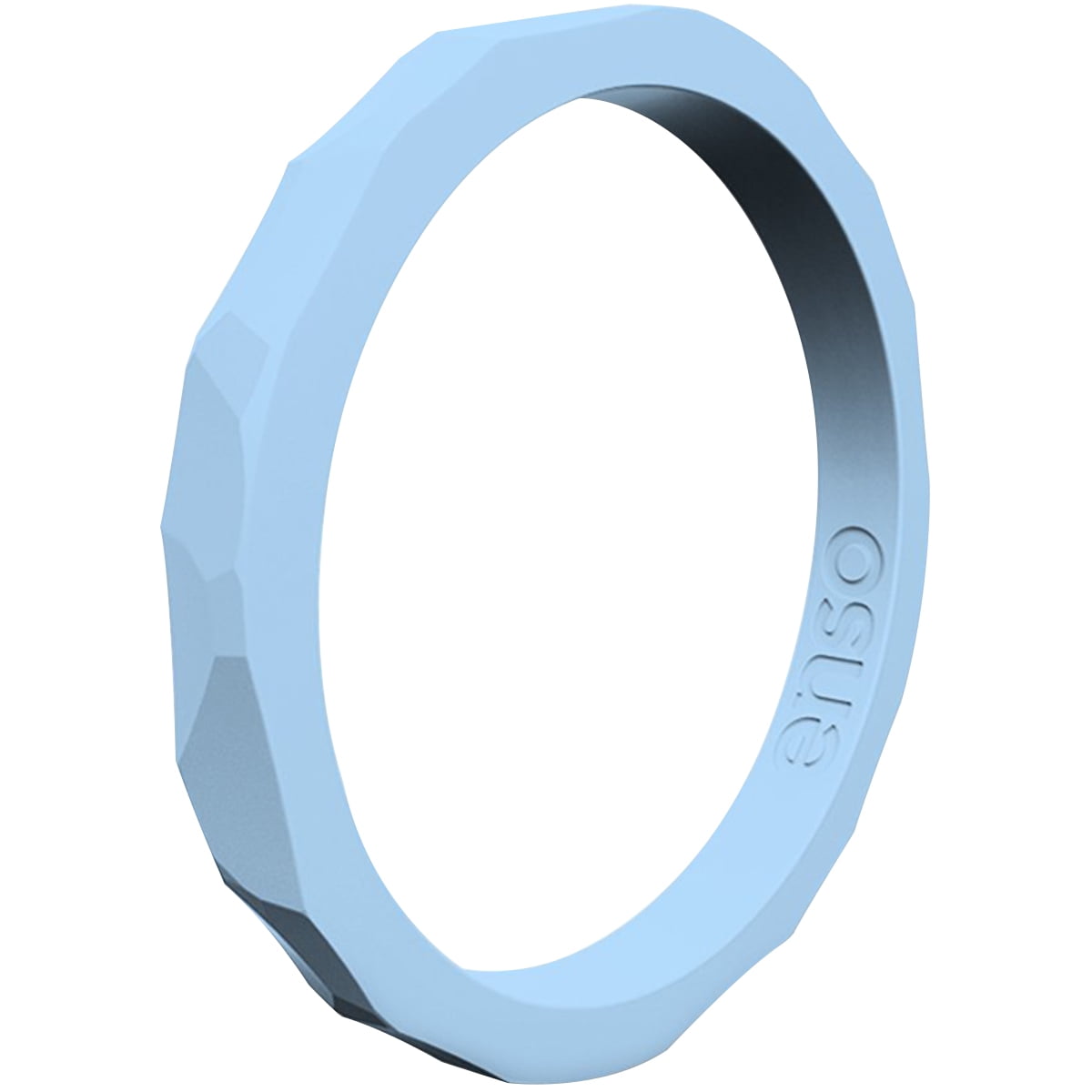 Enso Rings Hammered Stackables Silicone Ring - Carolina Blue - 4 ...