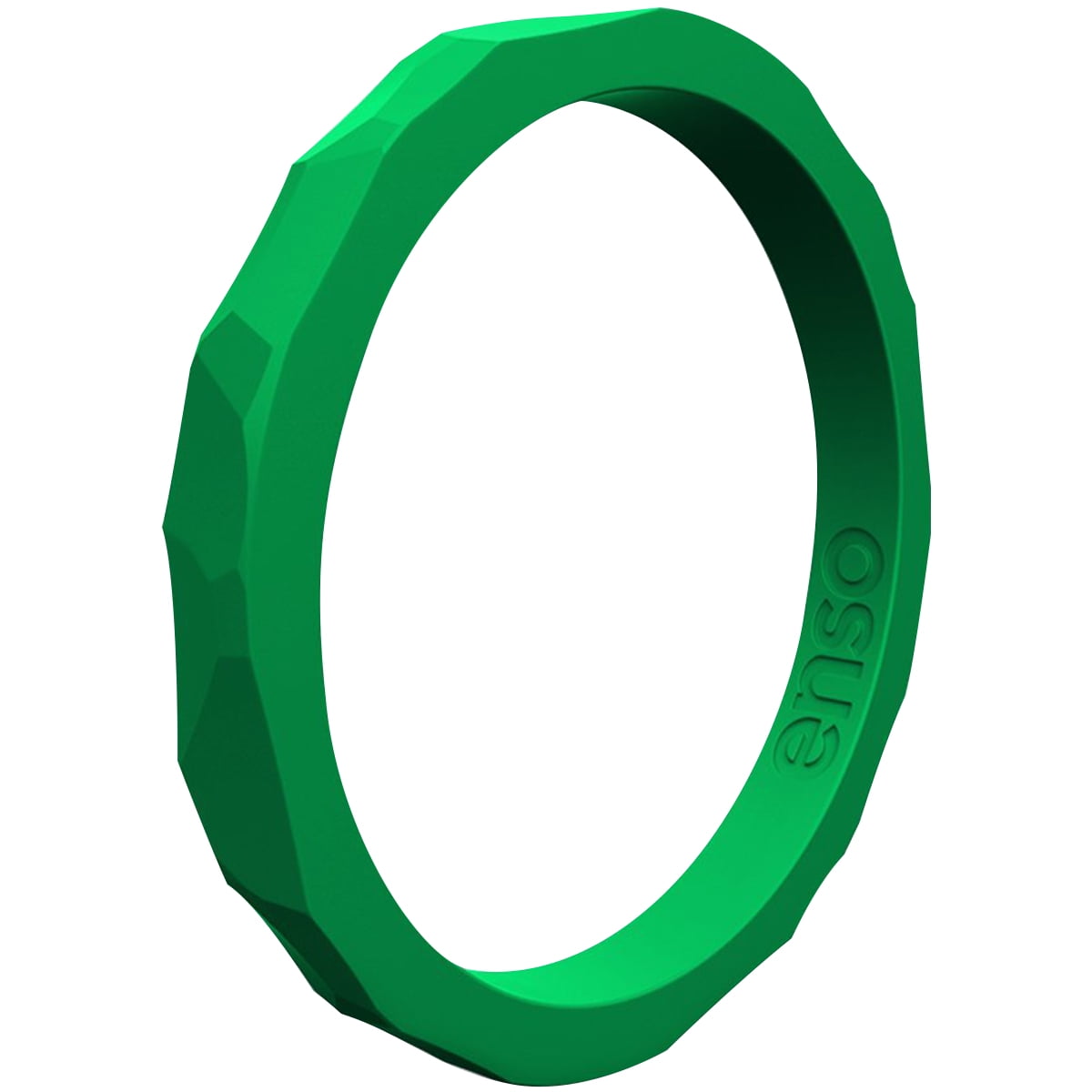 Enso Rings Hammered Stackables Silicone Ring - Jade - 4 - Walmart.com