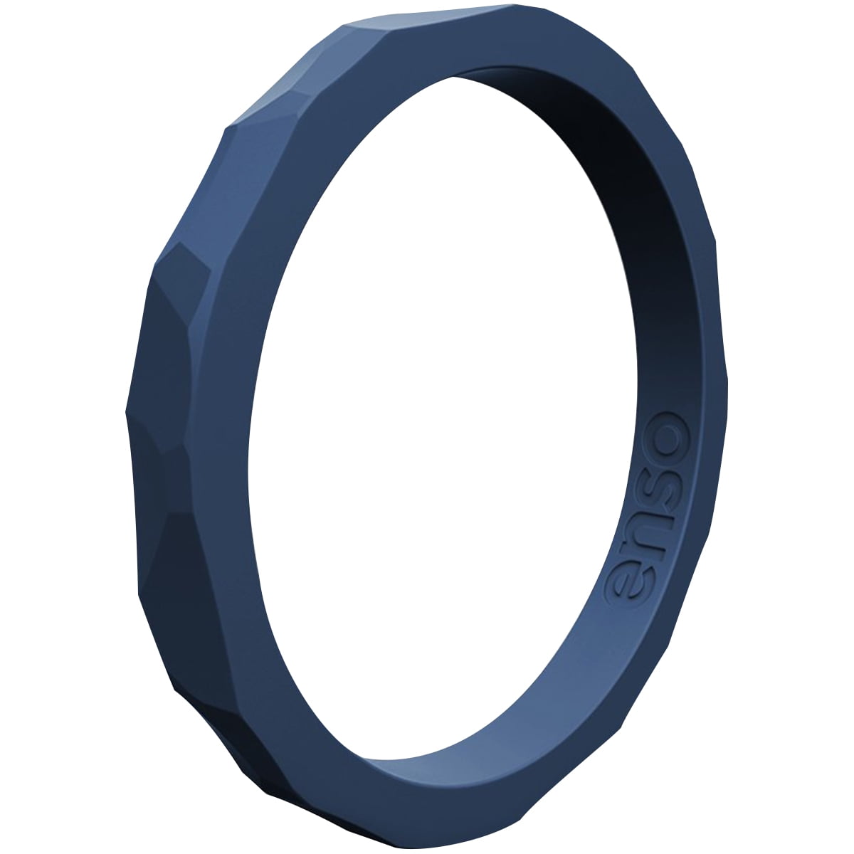 Enso Rings Hammered Stackables Silicone Ring - Storm Blue - 9 - Walmart.com