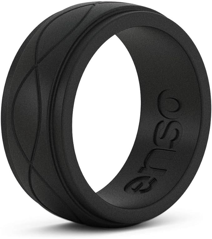 Enso Rings Men’s Infinity Silicone Ring – Hypoallergenic Wedding Band ...
