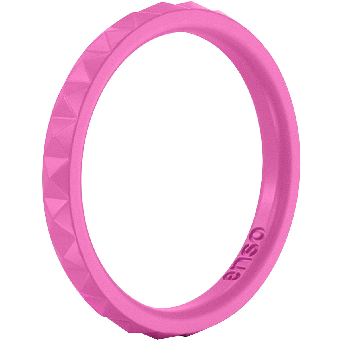 Enso Rings Pyramid Stackables Silicone Ring - Fuchsia - 7 - Walmart.com