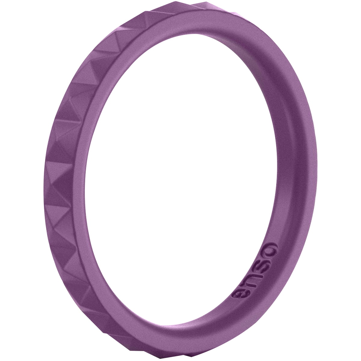 Enso Rings Pyramid Stackables Silicone Ring - Plum - 7 - Walmart.com