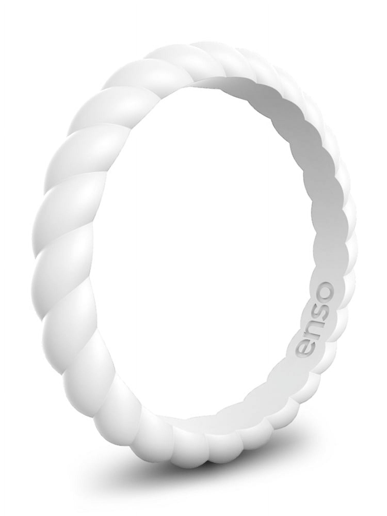 Enso Rings Stackable Braided Silicone Wedding Ring Hypoallergenic ...