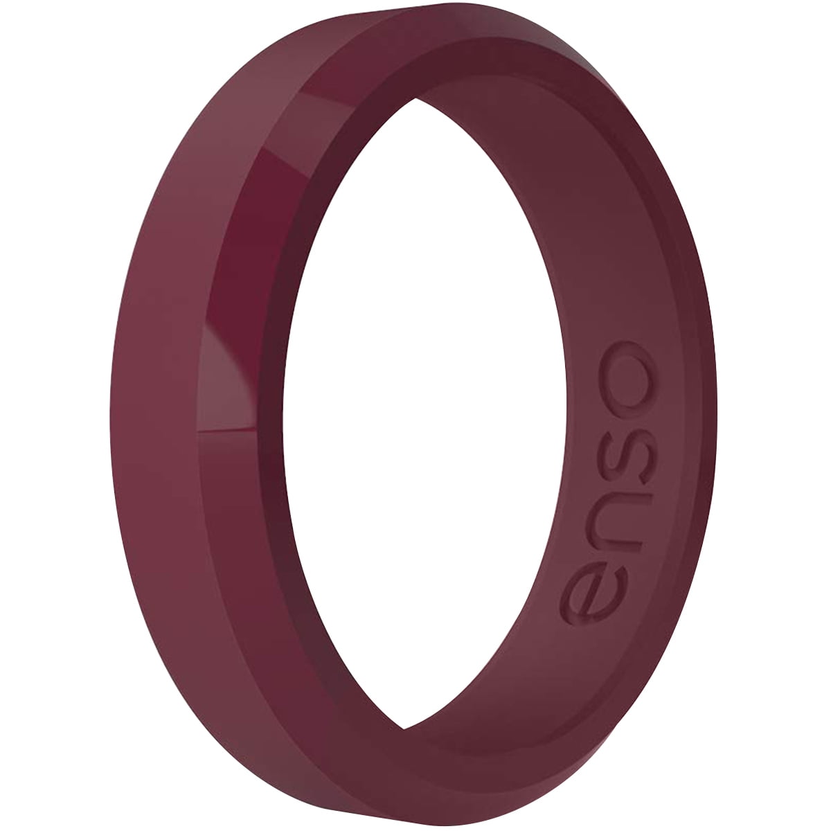 Enso Rings Thin Bevel Series Silicone Ring - Oxblood - 5 - Walmart.com