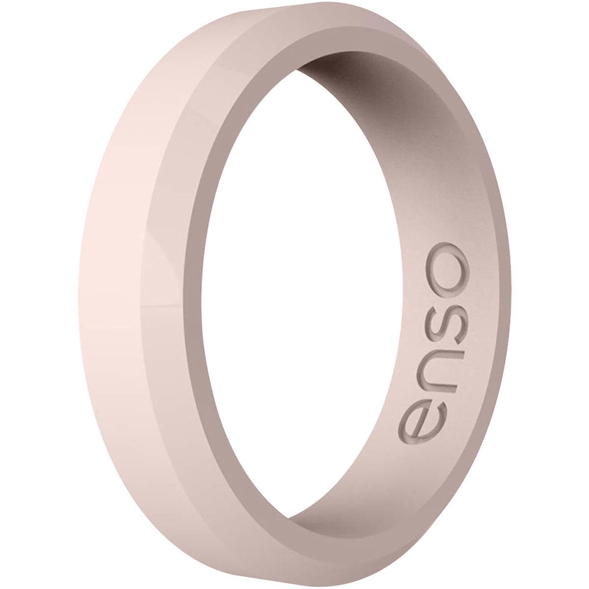Enso Rings Thin Bevel Series Silicone Ring - Pink Sand - 7 - Walmart.com