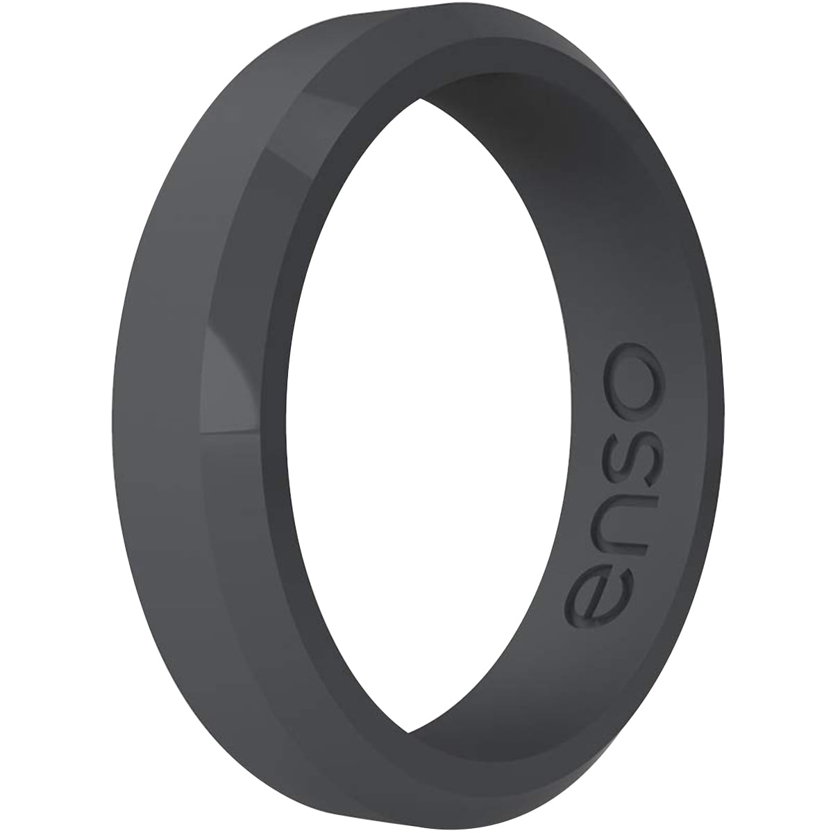 Enso Rings Thin Bevel Series Silicone Ring - Slate - 8 - Walmart.com