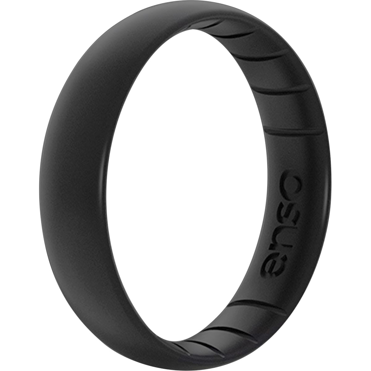 Enso Rings Thin Elements Series Silicone Ring - Black Pearl - 5 ...