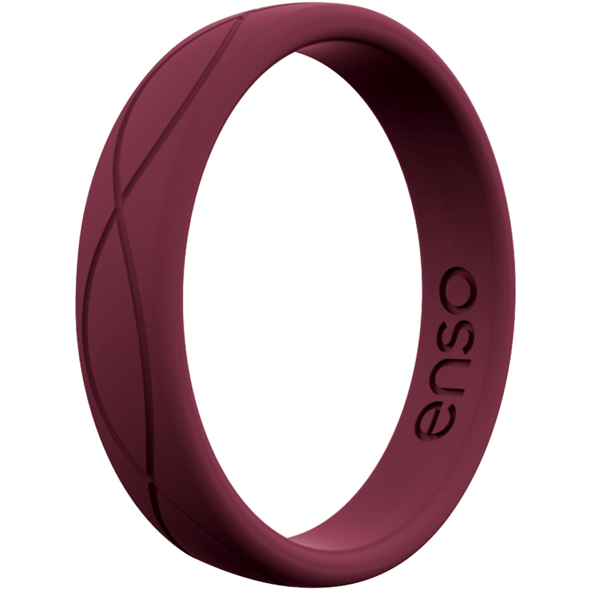Enso Rings Women's Infinity Series Silicone Ring - 8 - Oxblood ...