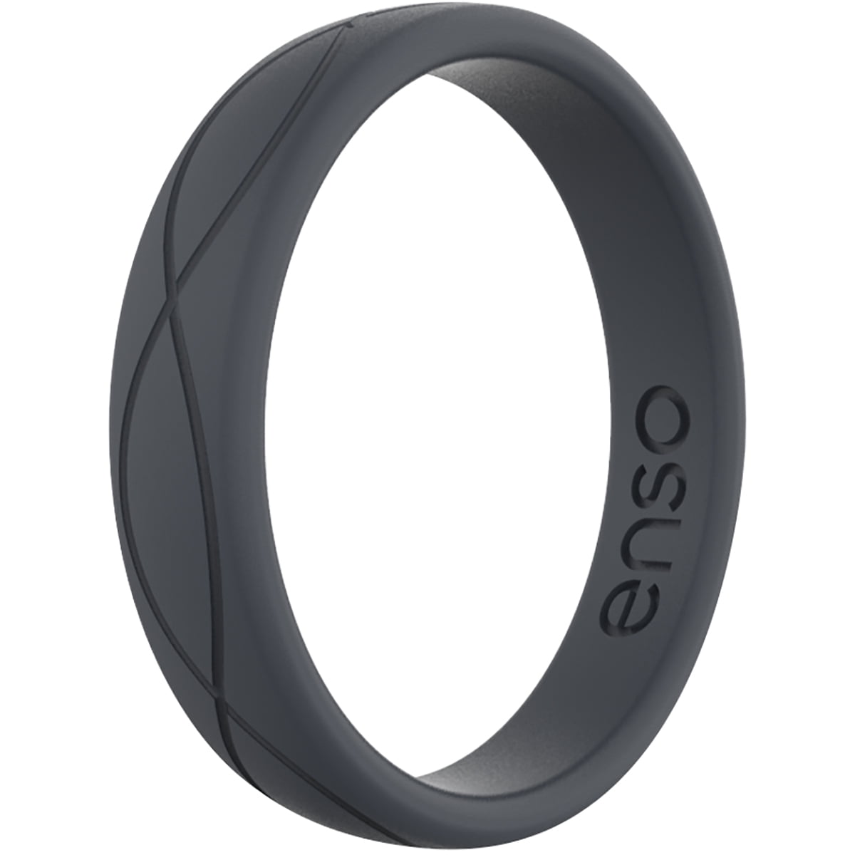 Enso Rings Women's Infinity Series Silicone Ring - Slate - 6 - Walmart.com
