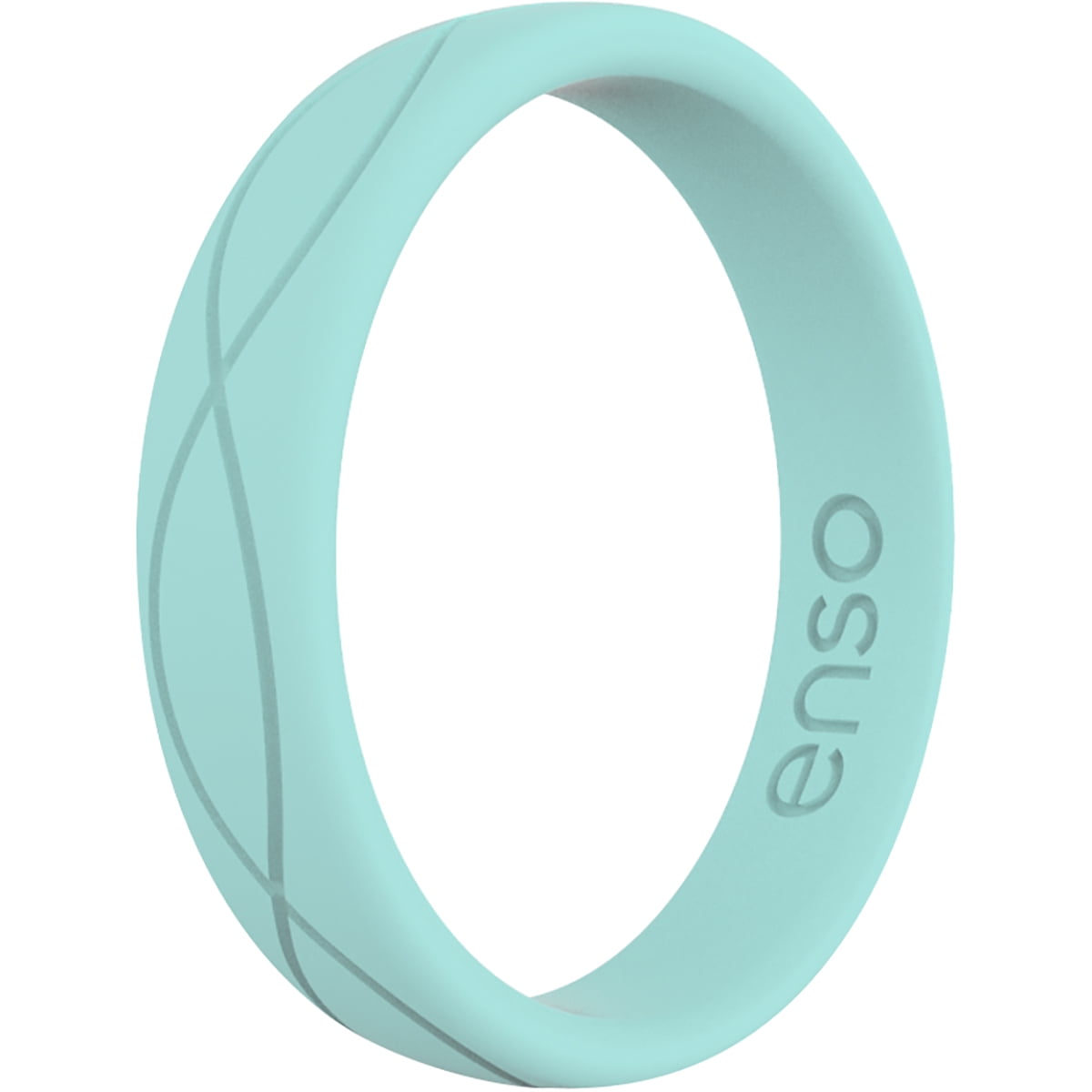 Enso Rings Women's Infinity Series Silicone Ring - Turquoise - 4 ...