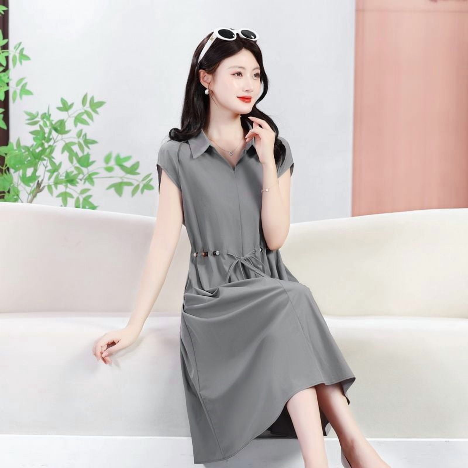 Enssy Women's Casual Dress – Elegant Simple Design, Lightweight Feel ...