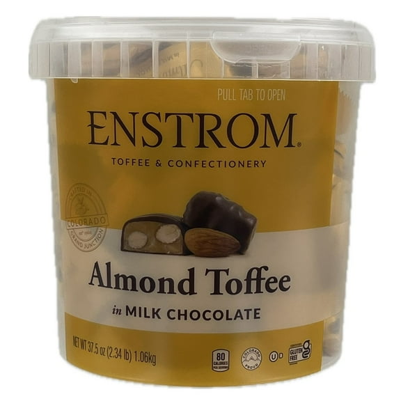 Enstrom Milk Chocolate Almond Toffee 2lb box | Handcrafted | Gluten ...