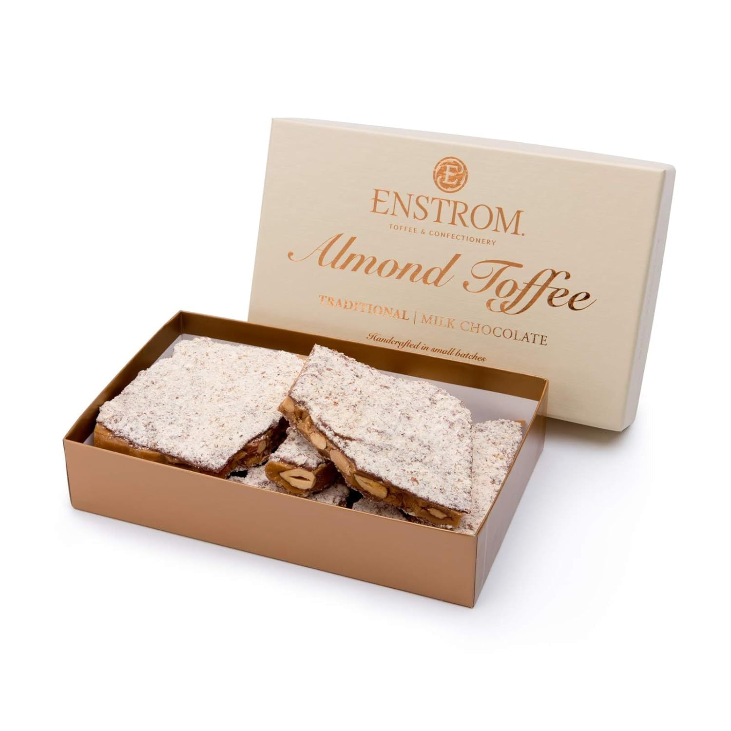 Enstrom Milk Chocolate Almond Toffee 1lb box | Handcrafted | Gluten ...