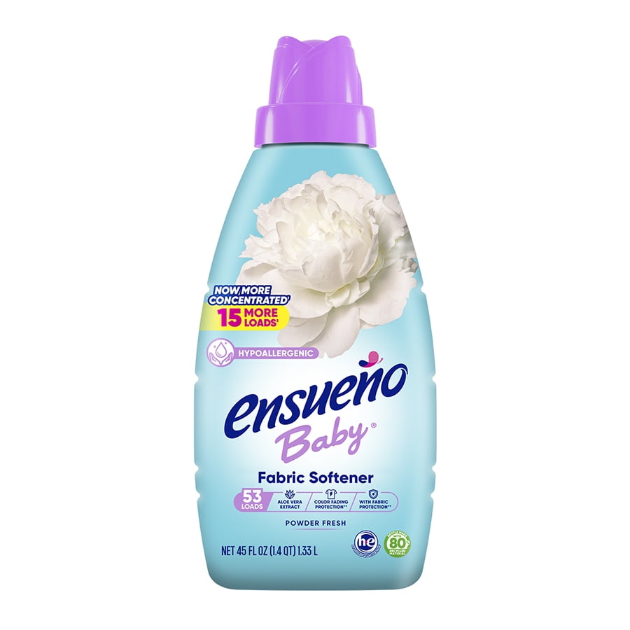 Ensueno Baby Hypoallergenic Liquid Laundry Fabric Softener, Baby Powder ...