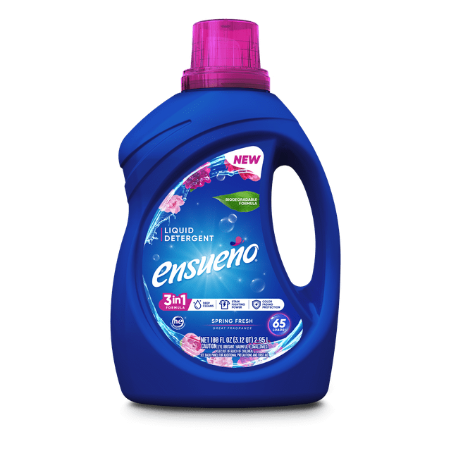 Ensueno Liquid Detergent, Spring Fresh, HE, Biodegradable Formula, 65 ...