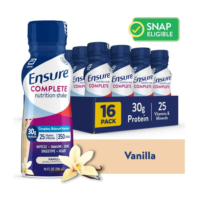 Free Shipping! Ensure COMPLETE Nutrition Shake, 30G Protein, Vanilla ...