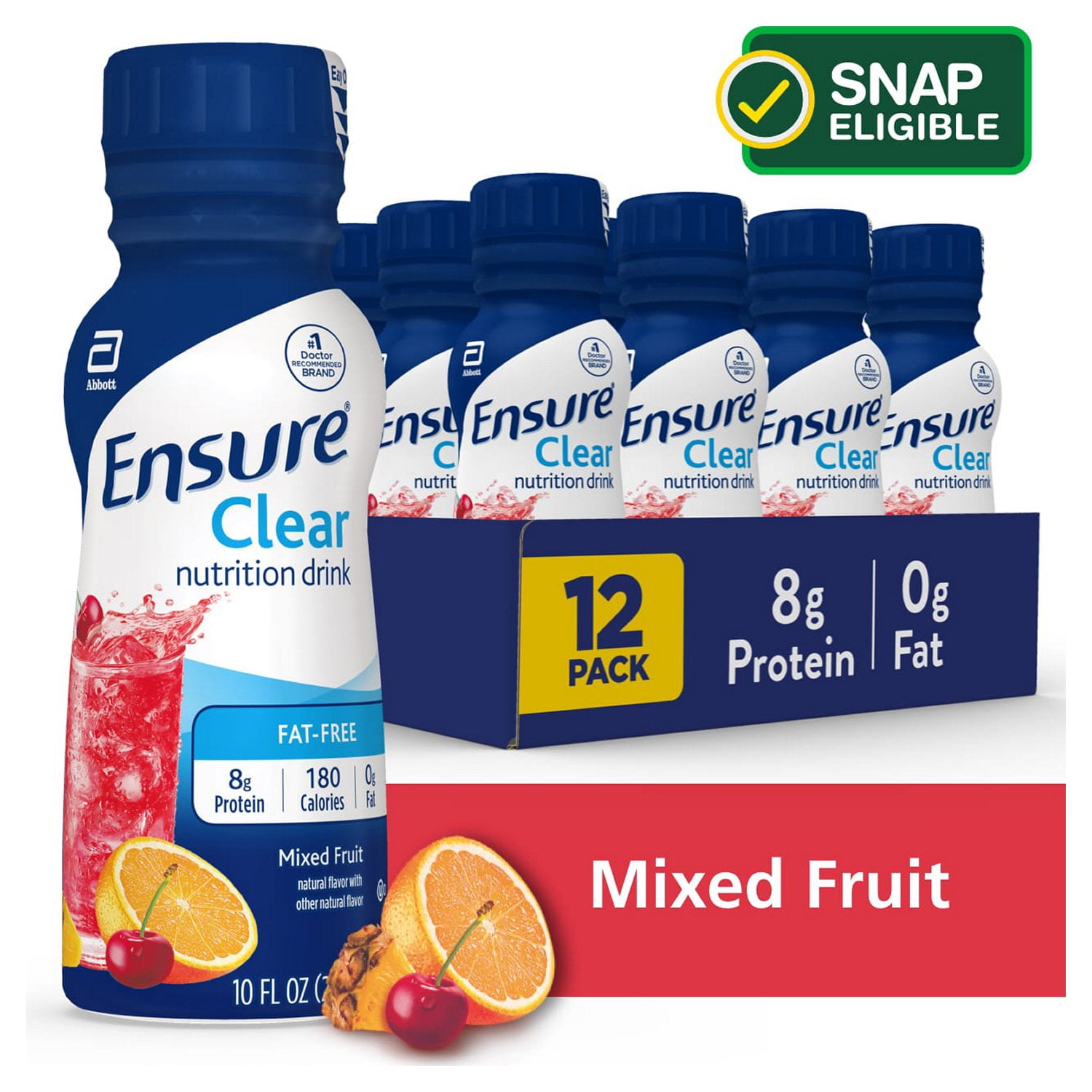 Ensure Clear Nutrition Drink, Mixed Fruit, 10 fl oz, 12 Count - Walmart.com