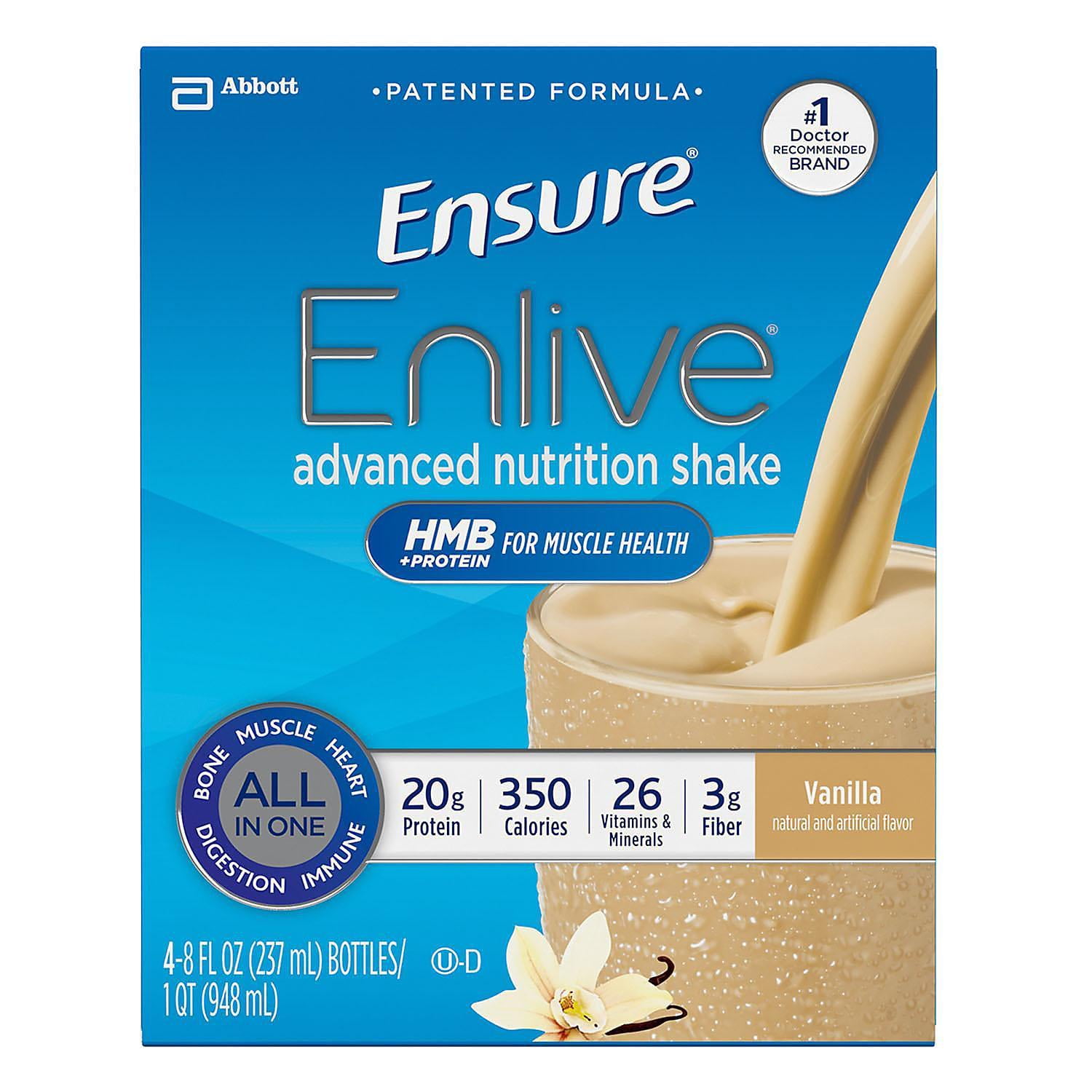 Ensure Enlive Advanced Nutrition Vanilla Meal Replacement Shakes with ...