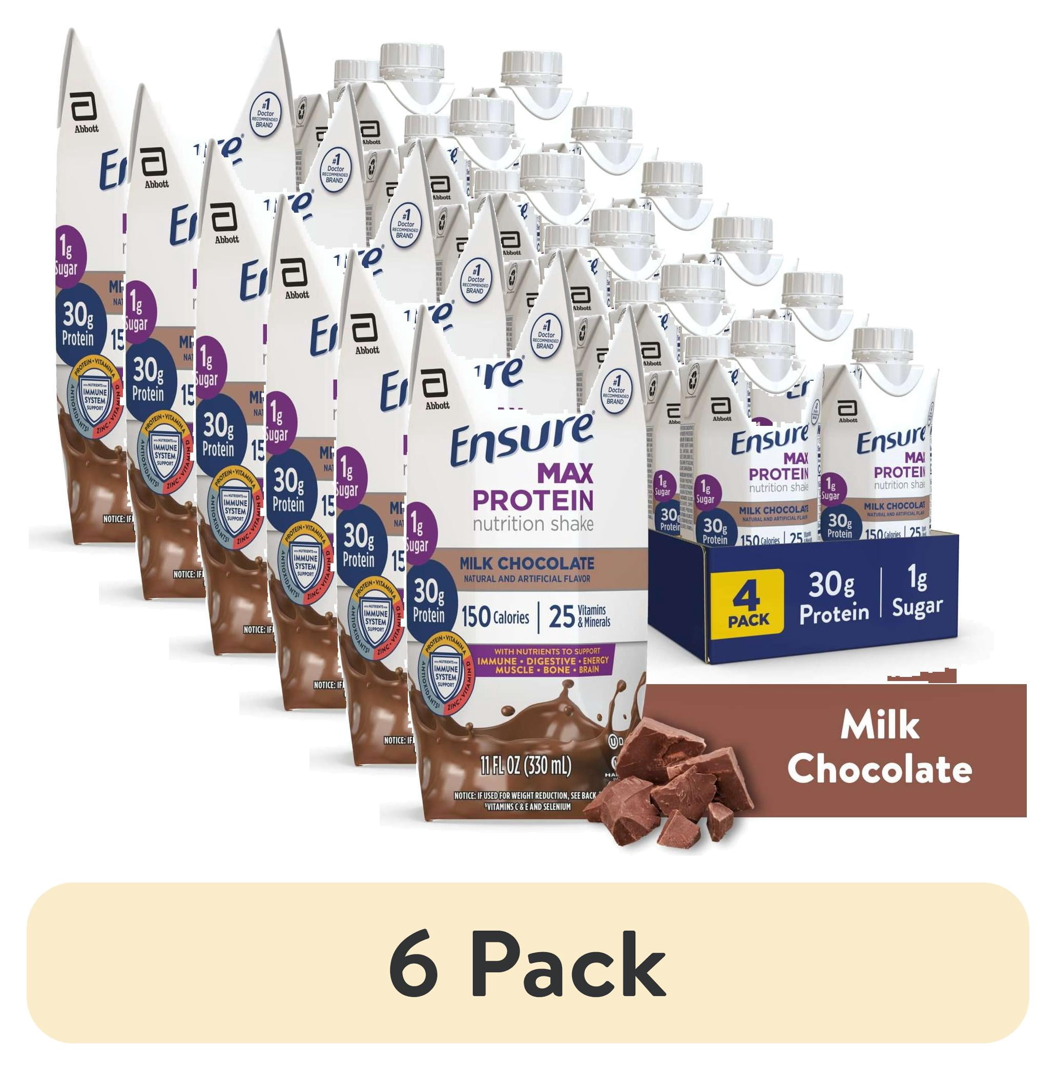 (6 pack) Ensure Max Protein Nutrition Shake, Milk Chocolate, 11 fl oz ...